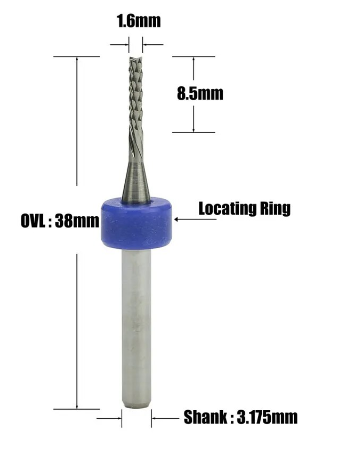 Router 2.0mm x 8mm with ring